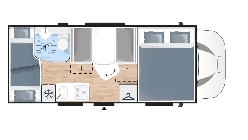 Vista Motorhome Hire - 6 berth motorhome - Find your independent holiday